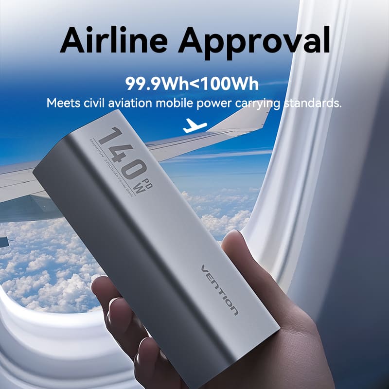 Vention 27000mAh Power Bank 140W - Fast Charging