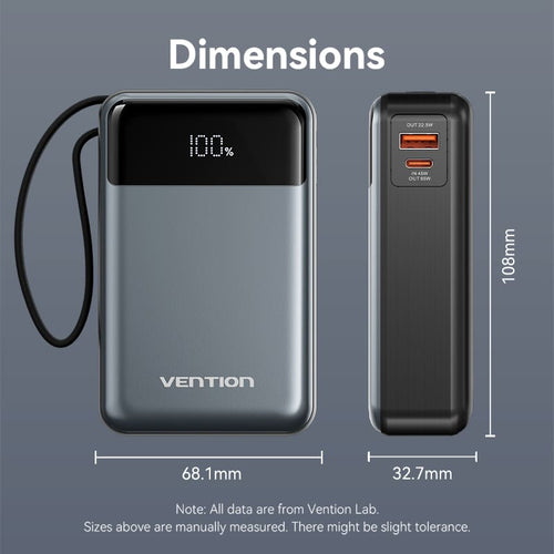 Vention 20000mAh Power Bank 65W