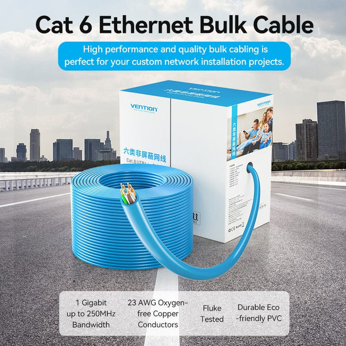 Vention Cat 6 UTP Ethernet Bulk Cable - High-Speed, Durable 305m ...