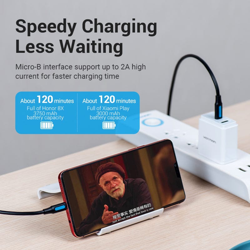 Vention USB-C to Micro-B Cable - 2A Fast Charging
