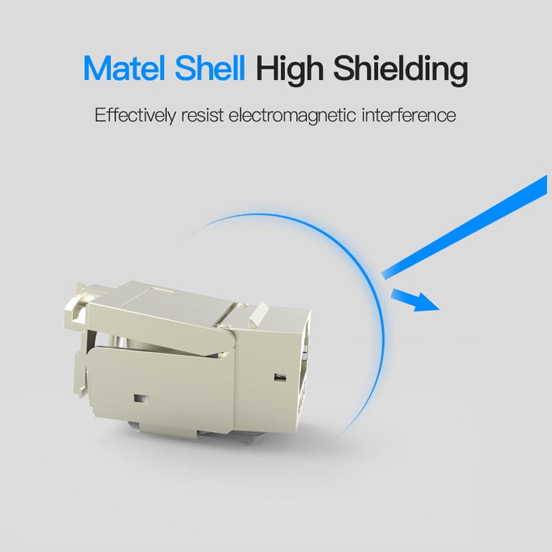 Vention RJ45 Cat.7 Modular Jack - High-Speed, Gold-Plated Network Connector