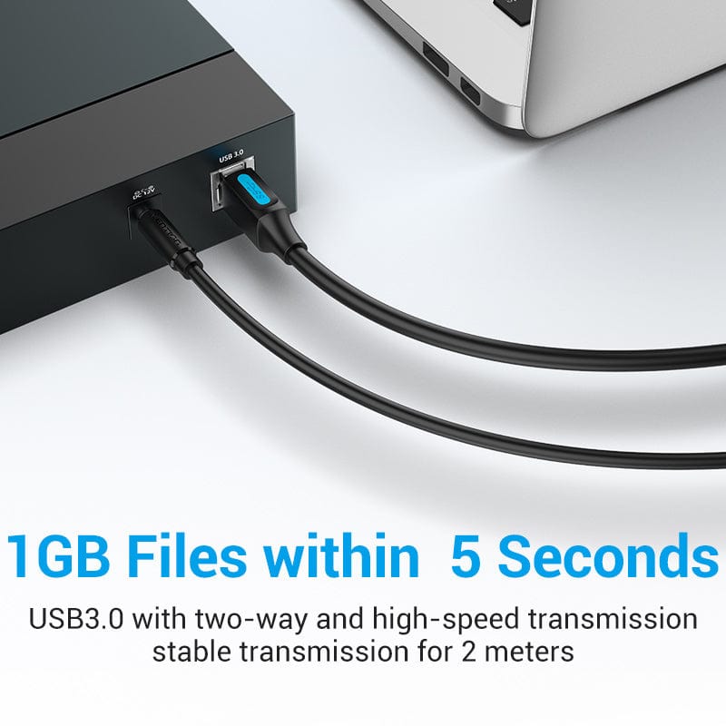 Vention USB 3.0 A to B Cable - 1m - Fast Data Transfer & Durable