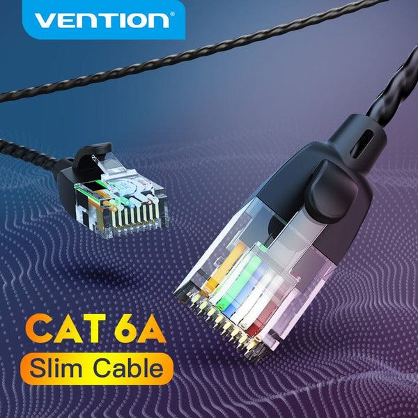 Vention Cat. 6A UTP Patch Cable Slim Type – 10Gbps High-Speed Ethernet Cable