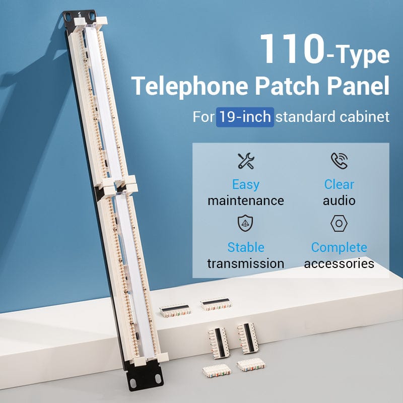 Vention 110-Type Telephone Patch Panel – Clear Signal & Robust Design