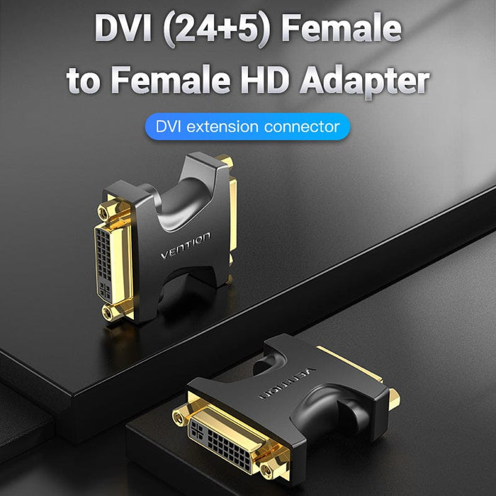 Vention DVI (24+5) Female to Female HD Adapter | 1080p, Gold-Plated
