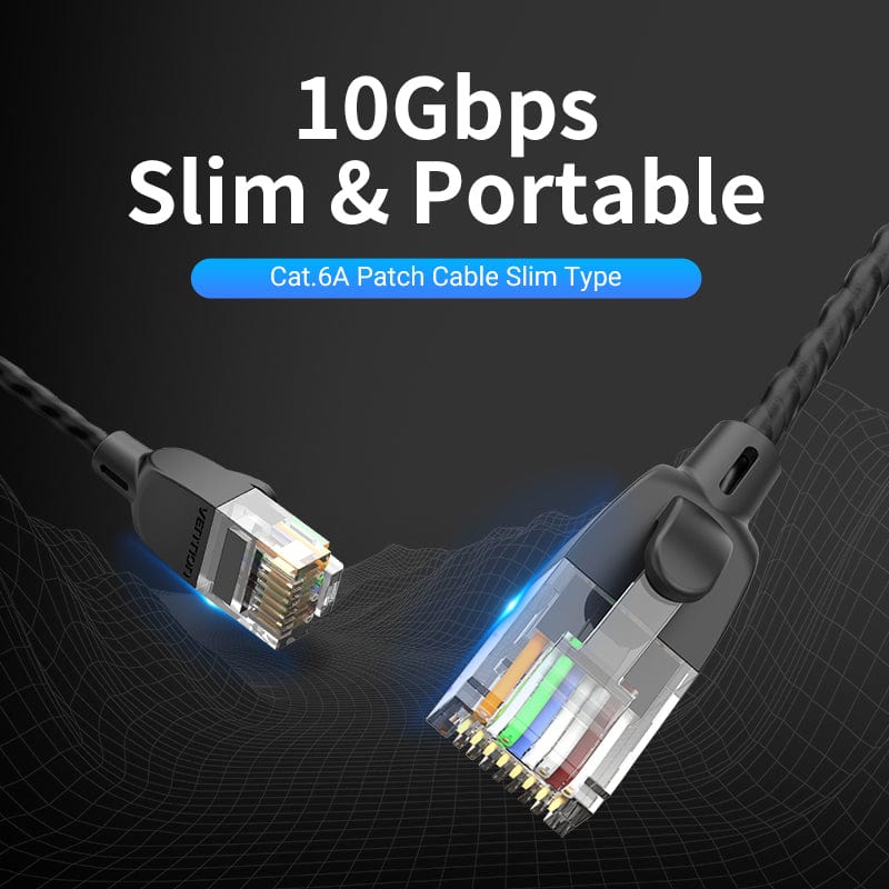 Vention Cat. 6A UTP Patch Cable Slim Type – 10Gbps High-Speed Ethernet ...