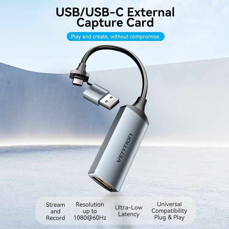 USB/USB-C External Capture Card - Vention | 1080p@60Hz Stream & Record ...