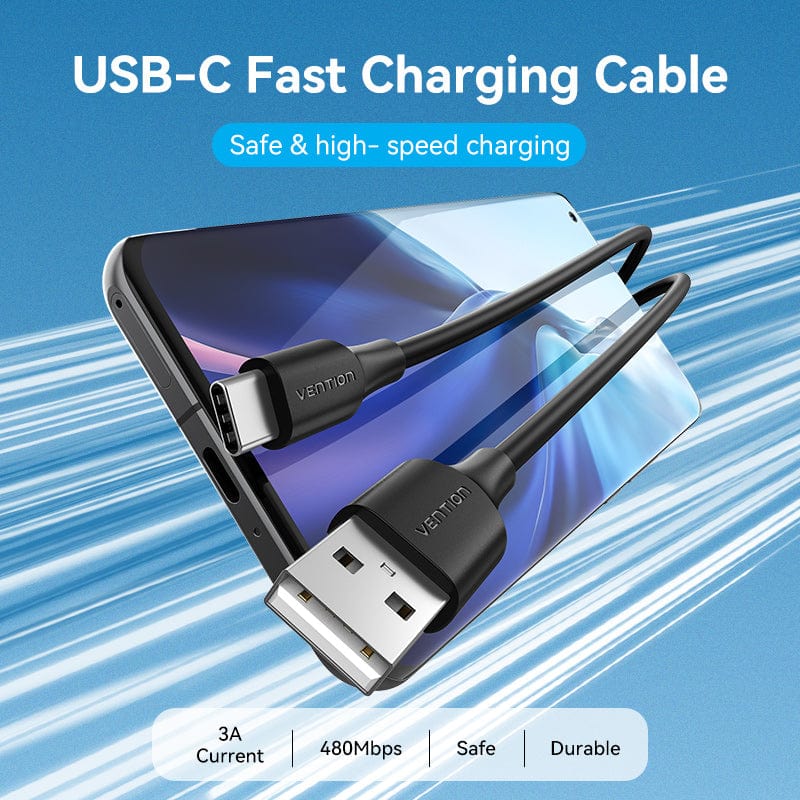 Vention USB-C Fast Charging Cable - 3A High-Speed & Durable