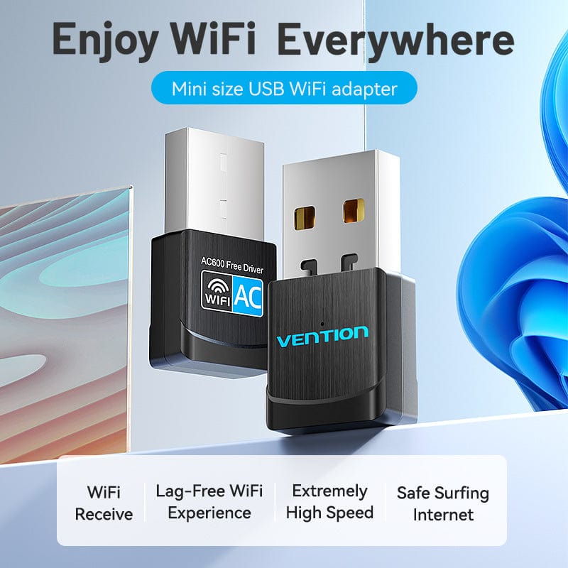 Vention Mini USB WiFi Adapter - Dual Band AC600