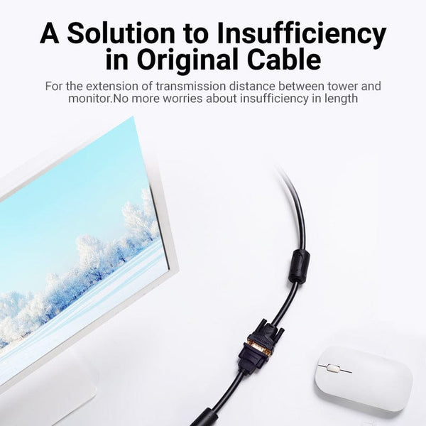 VGA Female to Female Extension Cable for Desktop Laptop TV TV box Moni